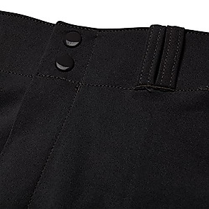 CHAMPRO Men's Standard MVP OB Open Bottom Loose-Fit Baseball Pants, Black, Large