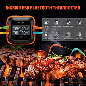 INKBIRD Grill Thermometer Replacement Colored Probes 4-Pack Set for INKBIRD Thermometer, 47 Inches Stainless Probes Only Compatible with IBBQ-4BW, IBT-24S and IBT-26S