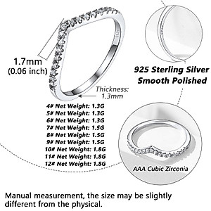 Solid Silver Wish Bone Rings, Shiny Hypoallergenic with S925 Stamp Wedding Bands for Female