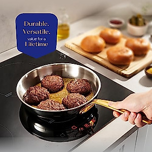 Legend 14 pc Copper Core Stainless Steel Pots & Pans Set | Pro Quality 5-Ply Clad Cookware | Professional Chef Grade Home Cooking, All Kitchen Induction & Oven Dishwasher Safe | PFOA, PTFE & PFOS Free