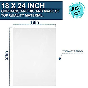 Clear bags for clothes storage, toys, snack bags and food saver, beach bag travel organizer - 5 gallon ziplock bags - sealable zipper and slider jumbo baggies - Extra large ziplock bag - {Pack of 5}