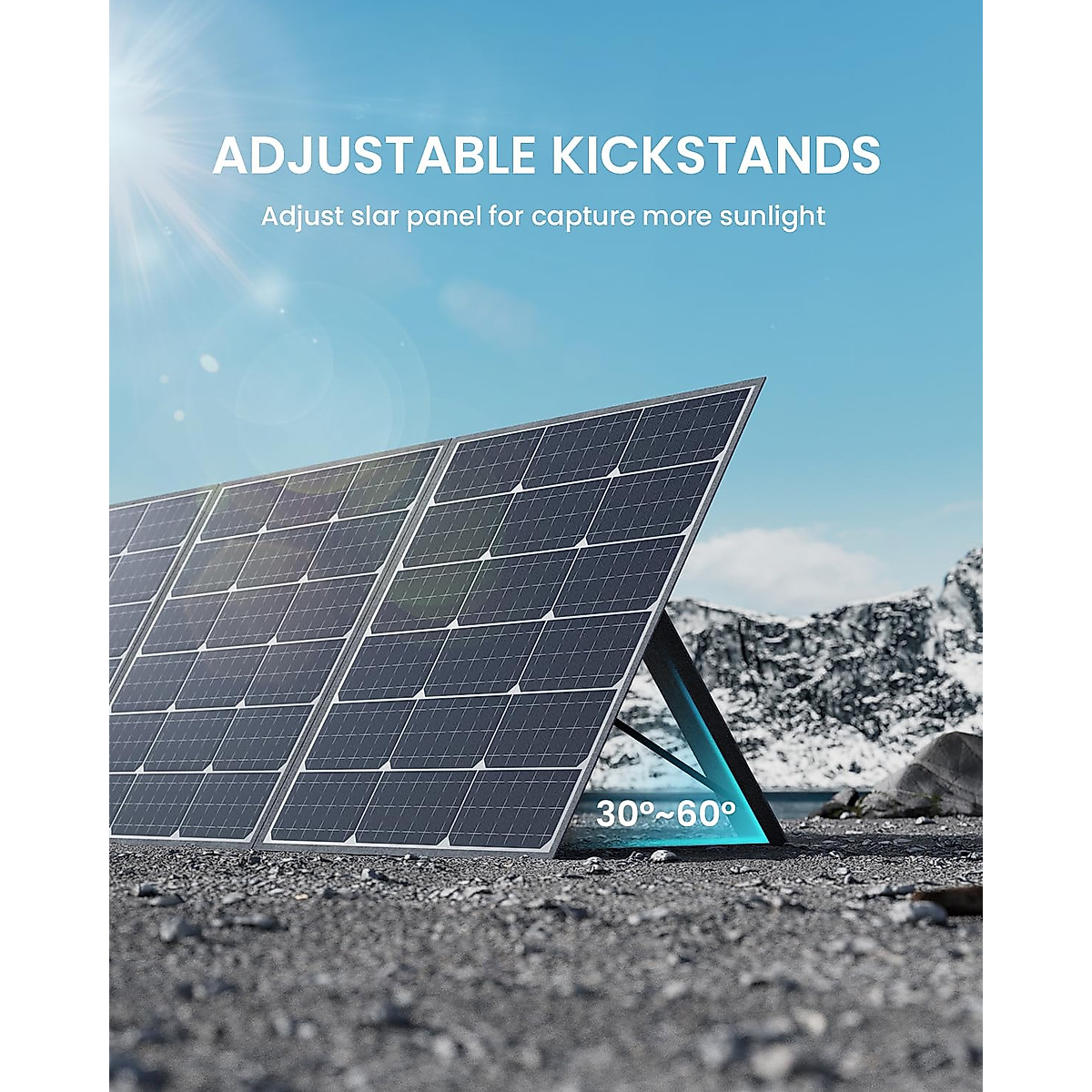 200W Portable Solar Panel,Ultre-Light 9.9lbs,20V Foldable Solar Charger kit with MC4 Output,23% Efficiency for 98% Power Stations Outdoor Camping Hiking Van RV Trip