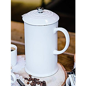 Le Creuset Stoneware French Press, 34 oz., White