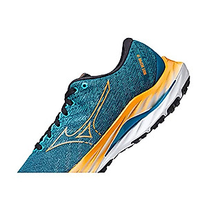 Mizuno Men's Wave Inspire 19 Running Shoe, Ink Blue/Bird of Paradise, 10