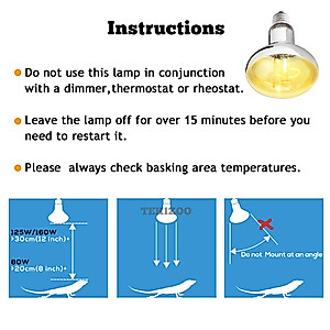 TEKIZOO UVA UVB Sun Lamp 160W High Intensity Self-Ballasted Heat Basking Lamp/Light/Bulb for Reptile and Amphibian