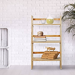 Casual Home 3-Shelf Folding Student Bookcase (20.75" Wide)-Natural