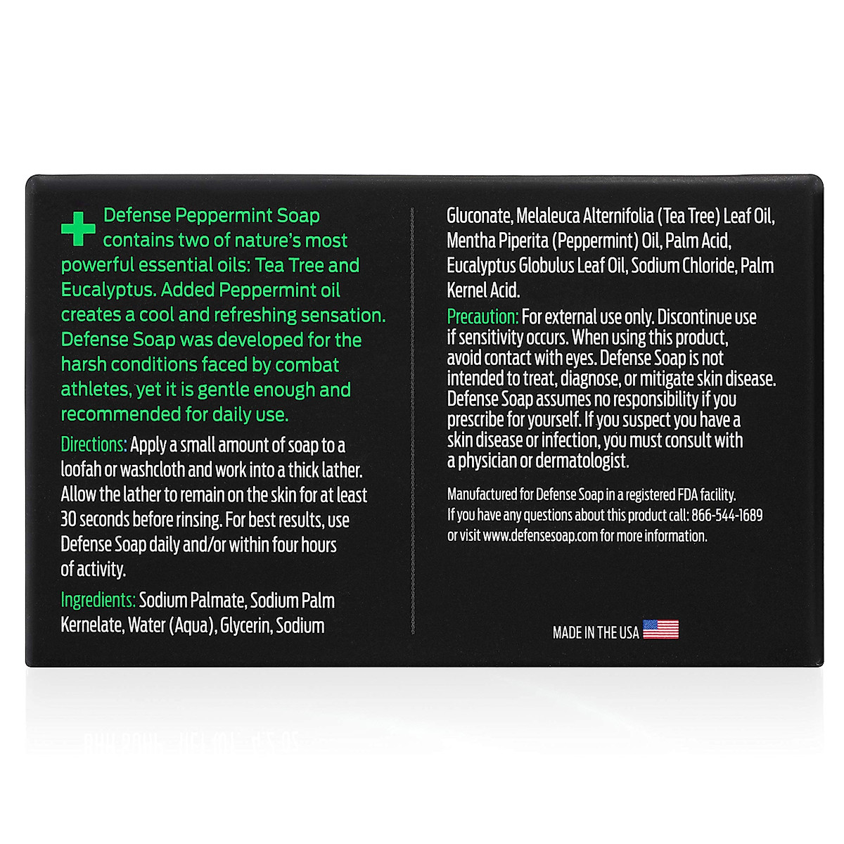 Defense Soap 5pk All Natural Peppermint Bar Soap for Men | Made by Wrestlers with Tea Tree Oil & Eucalyptus Oil to Promote Healthy Skin