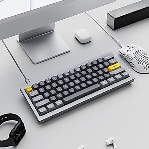 Keychron Q4 Wired Custom Mechanical Keyboard, QMK/VIA Programmable Macro, Full Aluminum, Hot-Swappable Gateron G Pro Red Switch, 60% Layout Double Gasket Compatible with Mac and Windows - Gray