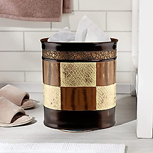 Zahari Home Zambia Stylish Waste Basket Modern Classic Luxury Decor Animal Print Western Design Trash Can