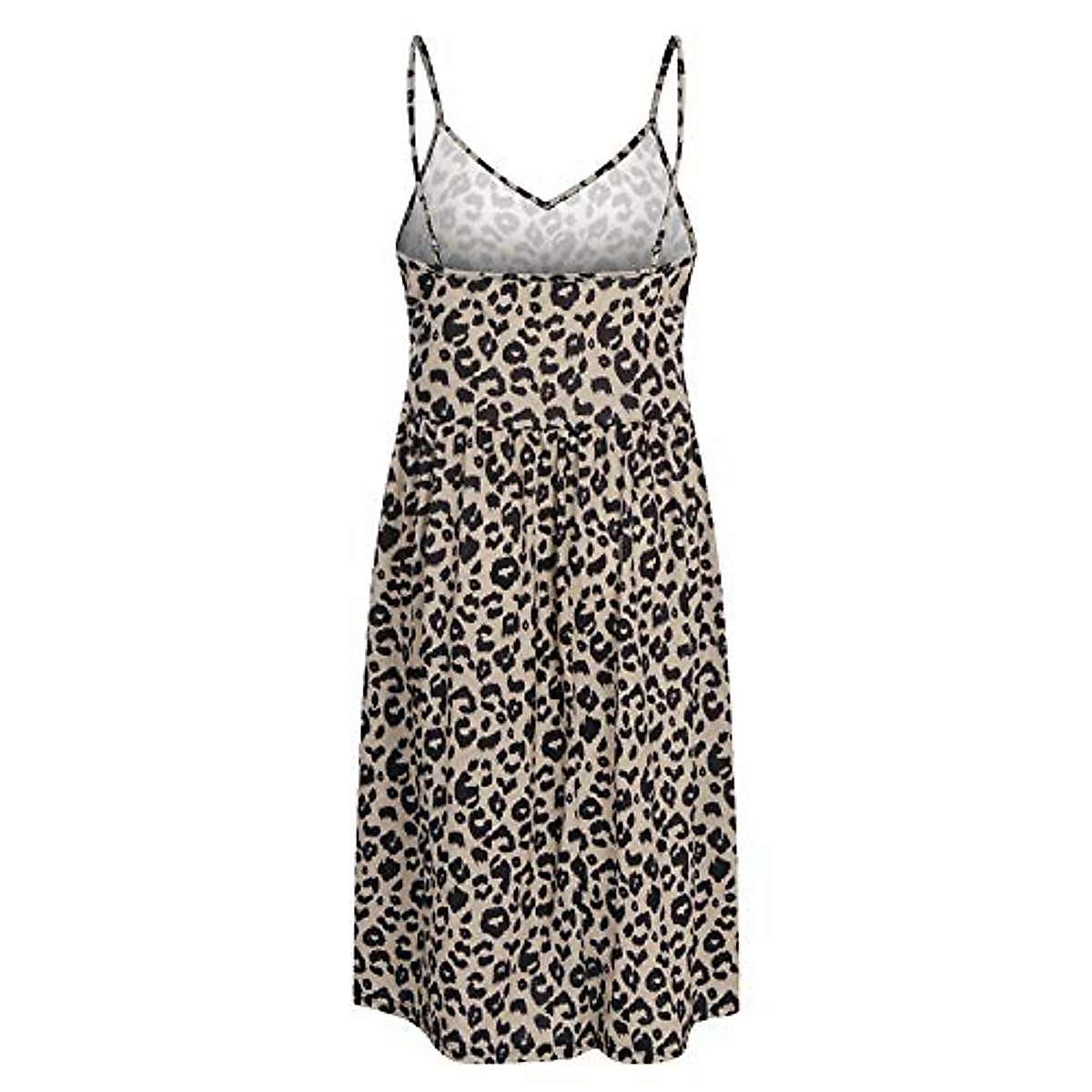 wodcke Women's 2021 Boho Plus Size Dress With Tight Belt Retro Print Sleeveless Sling Beach Dress Loose Maternity Dress (Brown, XL)