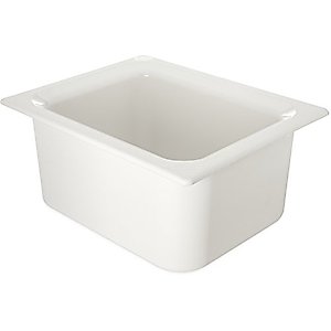Carlisle FoodService Products CM110102 Coldmaster ABS Standard Half-Size Food Pan, 6 quart Capacity, 12.73" x 10.36" x 5.59", White