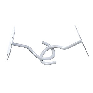 Pastlla 4Pcs Ceiling Hooks, Wall Mount Ceiling Metal Hooks Hanger Iron Bracket Hooks for Hanging Plants Flowerpots Lanterns Decoration Lights, for Indoor & Outdoor Use 2.17" (White)