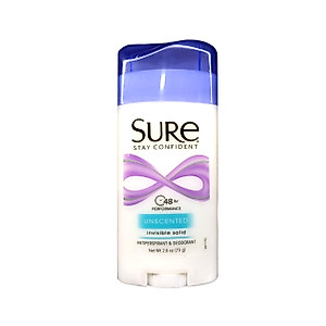 Sure Deodorant 2.6oz Invisible Solid Unscented (Pack of 3)