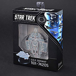Hero Collector| Star Trek The Official Starships Collection | Eaglemoss Model Ship Box U.S.S. Defiant NX-74205