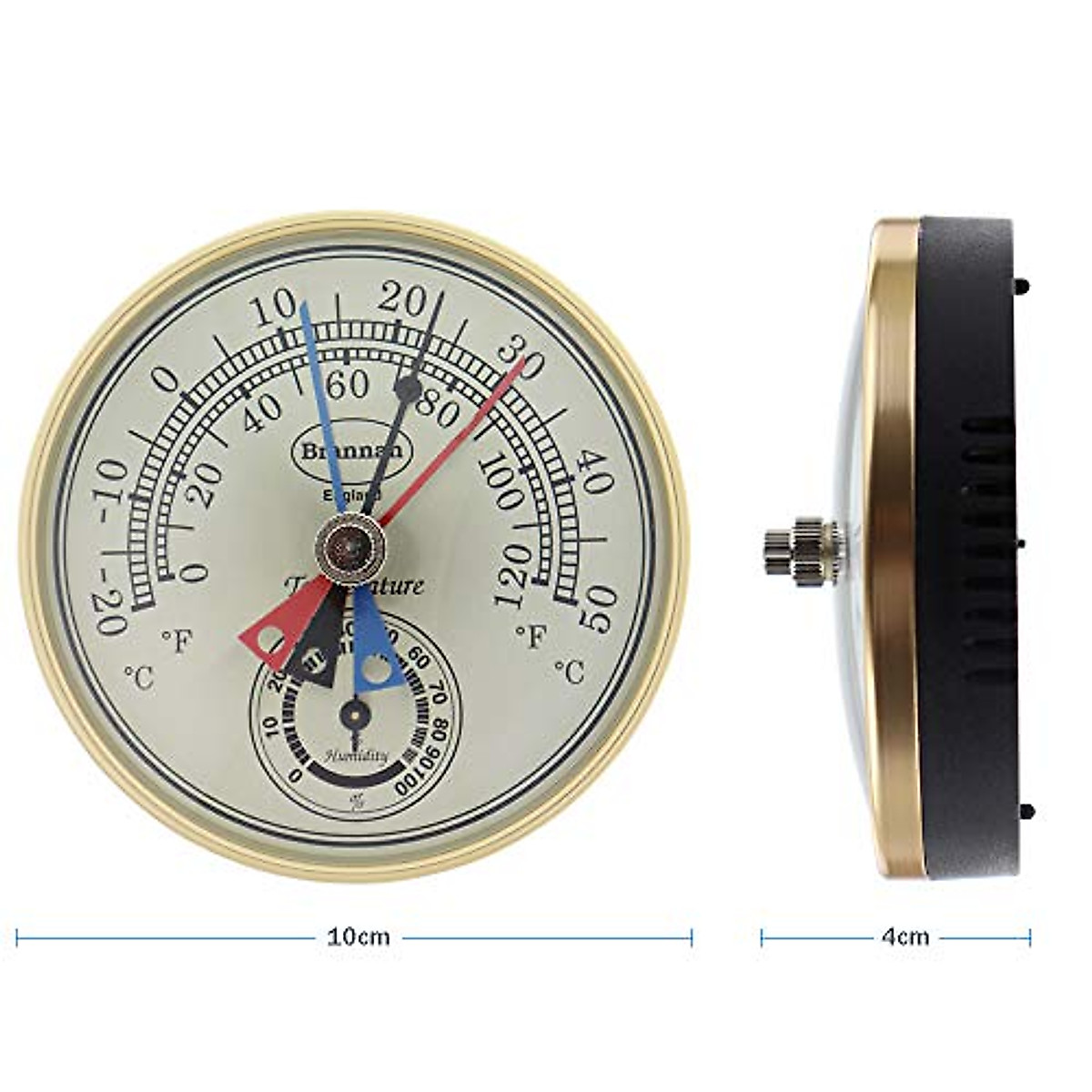Max Min Thermometer and Hygrometer - Ideal Greenhouse Thermometer and Humidity Meter To Monitor Maximum and Minimum Temperatures and Humidity Easily Wall Mounted