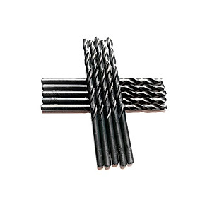 OXTUL 10pcs 11/64 inch M2 Drill Bits, Black Oxide, High Speed Steel Twist Drill Bits, Jobber Length, Round Shank. Ideal for DIY, home, general building and engineering using