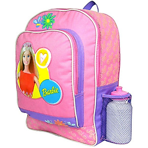 Backpack - Barbie - Large Backpack with Water Bottle - Purple