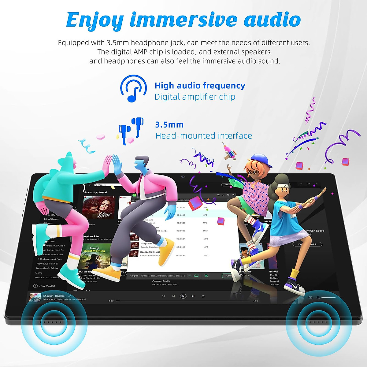 10 Inch Android Tablet, 2 in 1 Tablet with Keyboard 6GB + 128GB 10.1'' Tablets, 5G WiFi 6, BT 5.0, 1.8Ghz CPU Tableta PC, 8MP Camera, 6000mAh, Comptuer Tablet include Case Mouse Stylus Film, Black