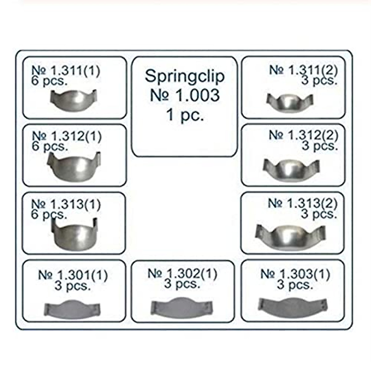 Dental Matrix with Springclip No.1.330 Sectional Contoured Metal Matrices Full kit for Teeth Replacement Dentsit Tools(36pcs)