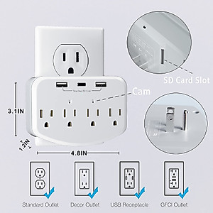 Phouqtem Hidden Camera WiFi Spy Camera Hidden Cameras Wall Charger Nanny Cam with USB Fast Charger Outlet HD 1080P Wireless for Home Security Secret Camera Charging Port with Video