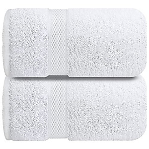 Infinitee Xclusives Premium White Bath Sheets – Pack of 2, 35x70 Inches Large Bath Sheet Towel + Hand Towels - Pack of 6 + Washcloths Set – Pack of 12