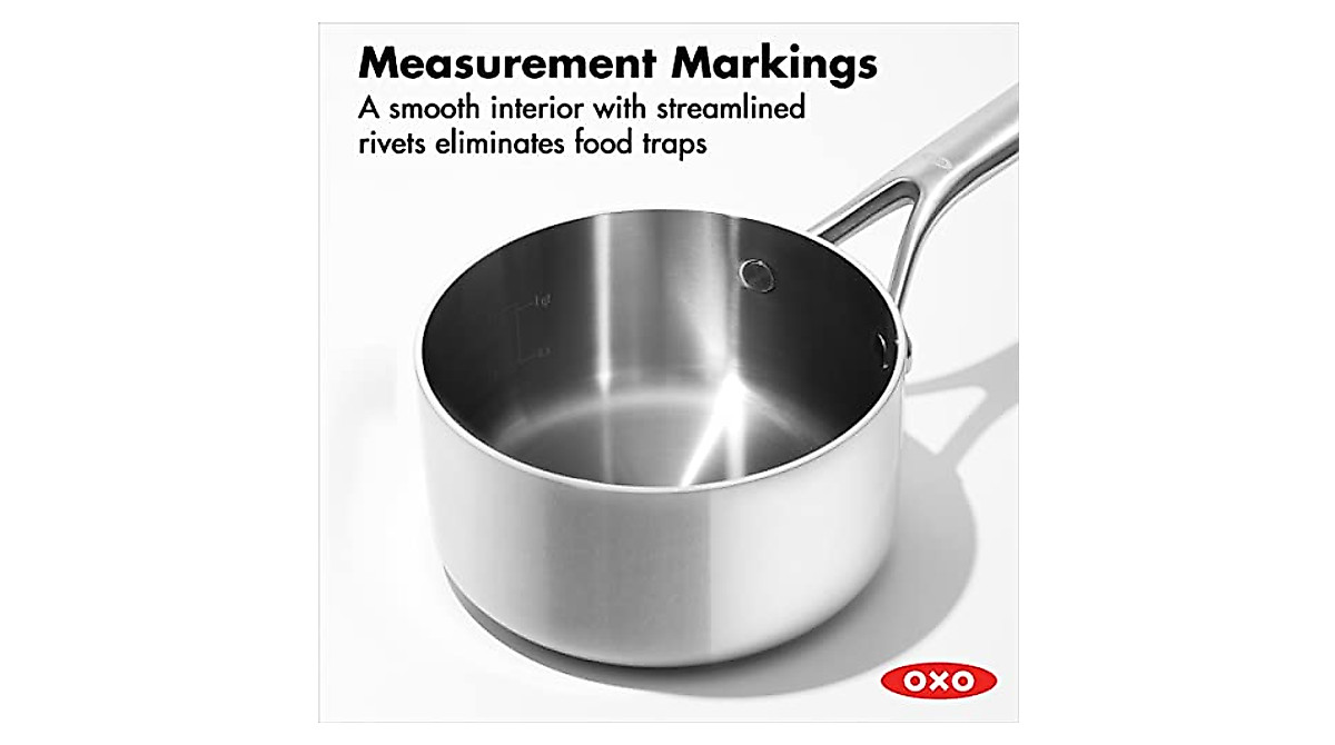 OXO Mira Tri-Ply Stainless Steel Saucepans – Durable & Oven Safe