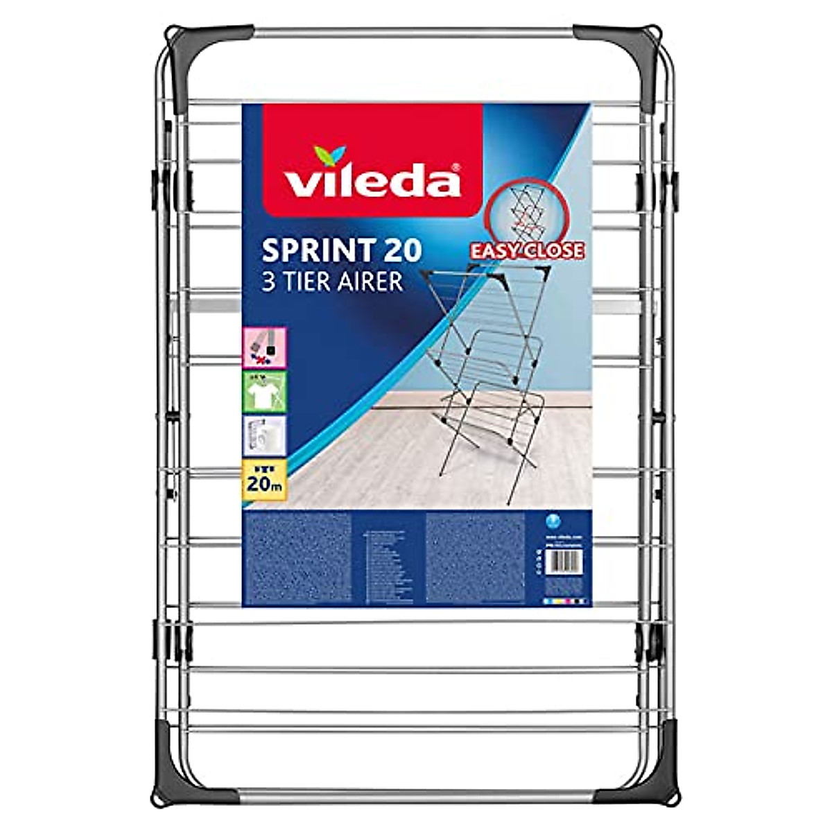 Vileda Sprint 3-Tier Indoor Airer, 20 m