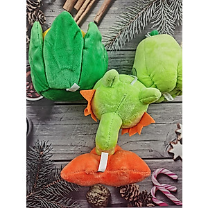 JHESAO 3 PCS Plants and Zombies Snapdragon Plush Plants Sets Zombies Toy Snapdragon, 1 2 Stuffed Soft Squash Doll, Corn PVZ Plushies Figure Doll Chili New