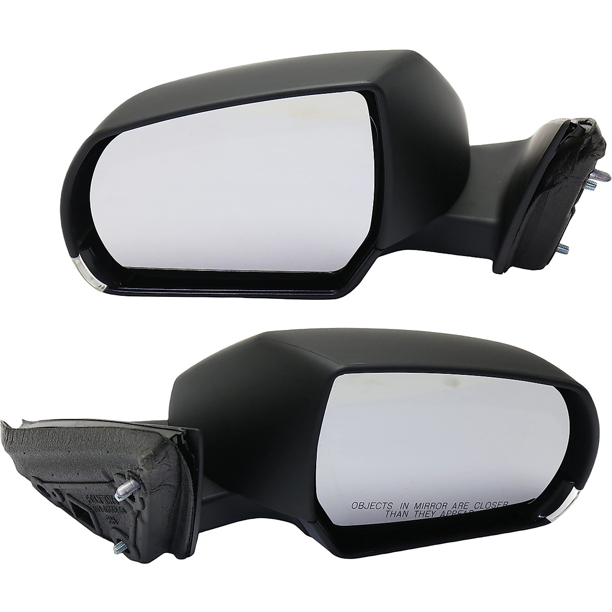 Kool Vue Driver & Passenger Side Power Heated Mirrors for Cadillac ATS 2014-2018 With Signal Light; Without Memory & Puddle Lamp Paintable Sedan