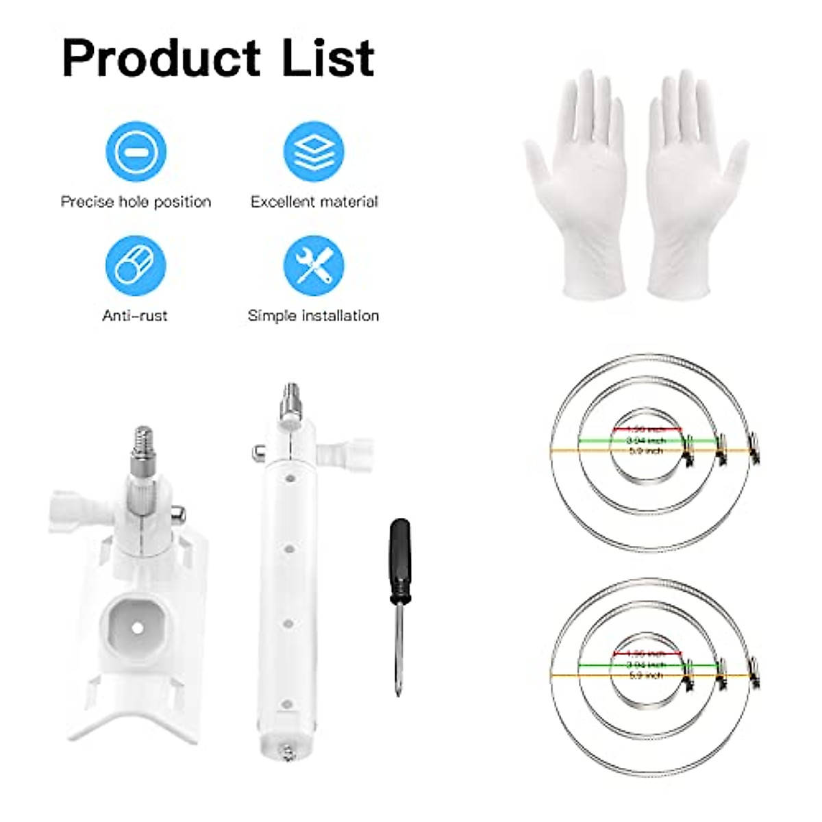 2-in-1 Pole Mounting Bracket for Arlo Solar Panel/Arlo Pro 3/Arlo Ultra1&2/Arlo Essential/Arlo Pro 4 /eufyCam Outdoor Mount Accessories for Arlo pro 4 and Arlo Solar Panel (White)
