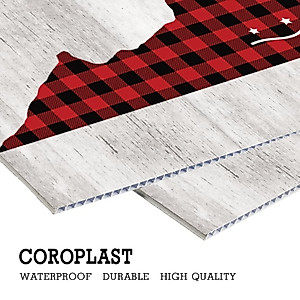 Autravelco Valentine's Day XOXO Virginia Lawn Signs with Stakes 12x18 Inch Corrugated Plastic USA American State Outline Double Sided Yard Signs with Stakes for Rent House Outdoor Decoration