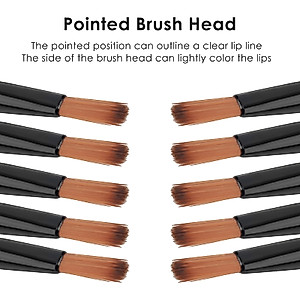 50Pcs/Set Lip Brushes, Disposable Lip Brush Lip Gloss Makeup Brush, Lipstick Gloss Wands Applicator Cosmetic Tool Kits（Black）