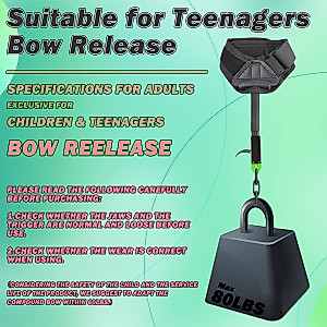 ZSHJGJR Archery Bow Release Aid - 360° Metal Pliers Jaws Compound Wrist Release for Children Youth Teens Junior Kids