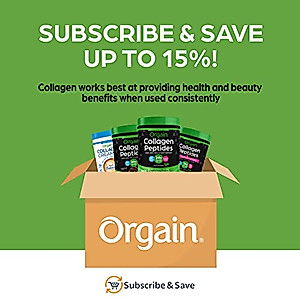 Orgain Hydrolyzed Collagen Peptides Powder, 20g of Chocolate Grass Fed Collagen - Hair, Skin, Nail, & Joint Support Supplement, Paleo & Keto, Gluten Free, Dairy Free, Non-GMO, Type I and III, 1lb