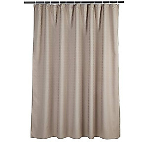 Amazon Basics Linen Style Bathroom Shower Curtain - Taupe, 72 Inch