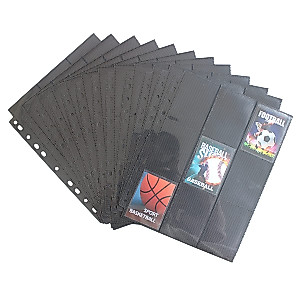 WINTRA 1800 Pockets Trading Card Pages, 9-Pocket Side-Loading Card Sleeves Protectors, Sports Card Collector Album Sheets for Ring Binder(100 Background Pages)