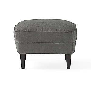 Christopher Knight Home Tafton Fabric Club Chair and Ottoman Set, 2-Pcs Set, Grey