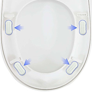 4 Pieces Toilet Seat Bumper Toilet Seat Pad Toilet Seat Bumper Pad Toilet Lid Bumper Replacement Bumpers for Bidet with Strong Adhesive, White