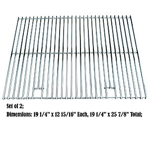 Direct Store Parts DS108 Solid Stainless Steel Cooking grids Replacement for Brinkmann, Jenn Air, Permasteel, Uberhaus Gas Grill