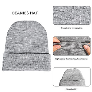 Gelante Men Women Warm Knit Cuffed Plain Beanie Hat Skull Cap. 2040A-1PC-Black