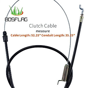 BOSFLAG 2 Pack 746-04256 Drive Cable Replacs MTD 746-04256 Drive Cable, 746 04256, 74604256, MTD 946-04256 Drive Cable, Craftsman 946-04256, MTD 946 04256 for Troy Bilt Storm CS 5.5HP 24" Snowblowers