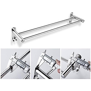 XHALERY Towel Rack,Wall Mounted Towel Holder,1-Tier 2-Tier Bath Towel Rack,Stainless Steel Towel Bar Rail,for Kitchen Bathroom Toilet Hotel Office-A-50Cm/B-70Cm