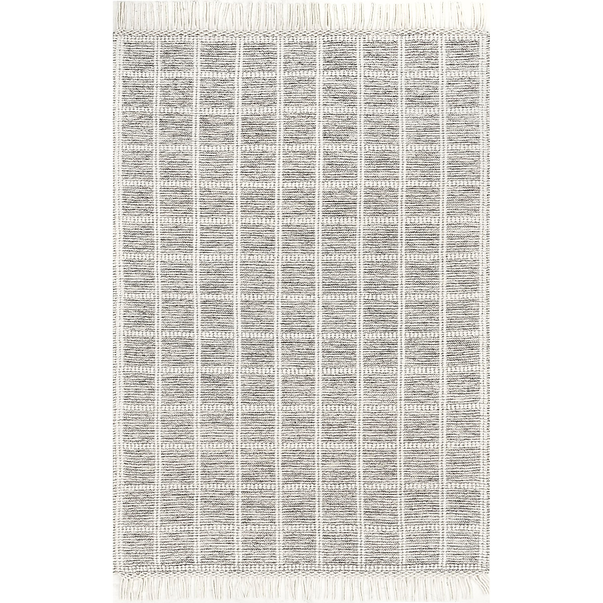 nuLOOM Huia Striped 8x10 Wool Area Rug for Living Room Bedroom Dining Room, Ivory