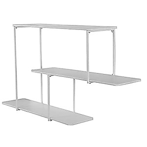 Safavieh Home Collection Anthe Modern White Floating 3-Tier Display Wall Shelf