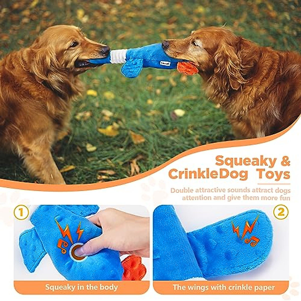Vitscan Puppy Toys for Teething Small Dogs - Squeaky, Durable, Interactive Chew Toys for Aggressive Chewers