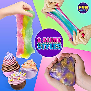 25 Variety Slime Balls Party Favors for Kids, FunKidz Bulk Premade Slime Pack Gift Toys for Girls Boys 6-12 with Galaxy, Butter, Cloud, Unicorn, Mermaid, Glow, Clear Slimes