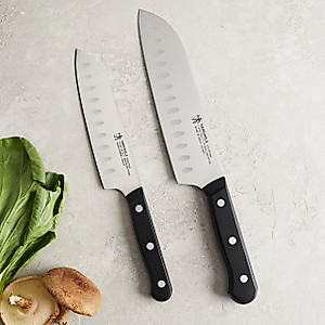 HENCKELS Solution Razor-Sharp 2-pc Knife Set, Santoku Knife 5 Inch, Santoku Knife 7 Inch, German Engineered Informed by 100+ Years of Mastery, Stainless Steel