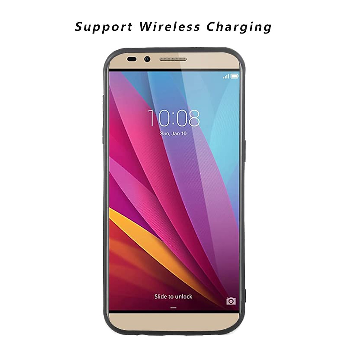 ELISORLI Compatible with Huawei Honor 5X Case Rugged Thin Slim Cell Accessories Anti-Slip Fit Rubber TPU Mobile Phone Protection Silicone Soft Bumper Cover for Hawaii GR5 Honor5X X5 Women Men Black