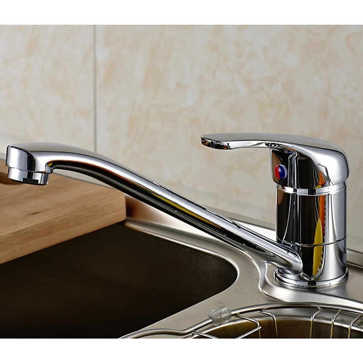 Uonlytech Kitchen Faucet Washbasin Mixer Tap Faucets for Bath Sinks Water Tap Bathtub Faucet Kitchen Sink Faucet Bath Mixer Tap Wash Basin to Rotate Hot and Cold