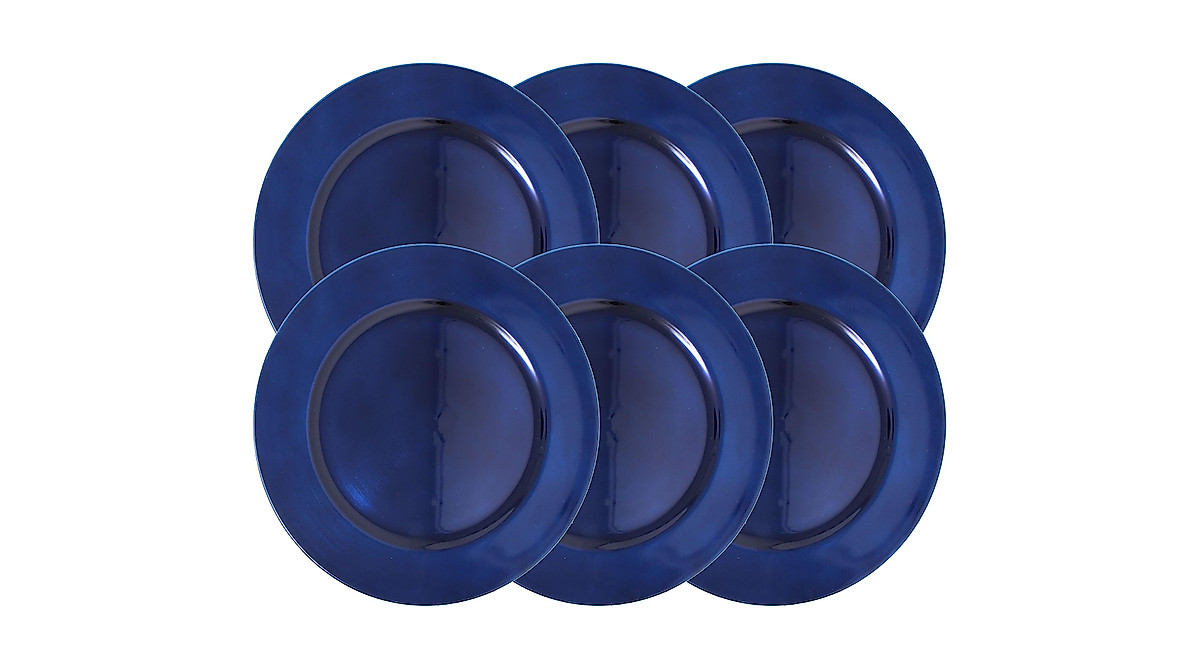 Elegant Dark Blue Charger Plates Set of 6 – Ms Lovely